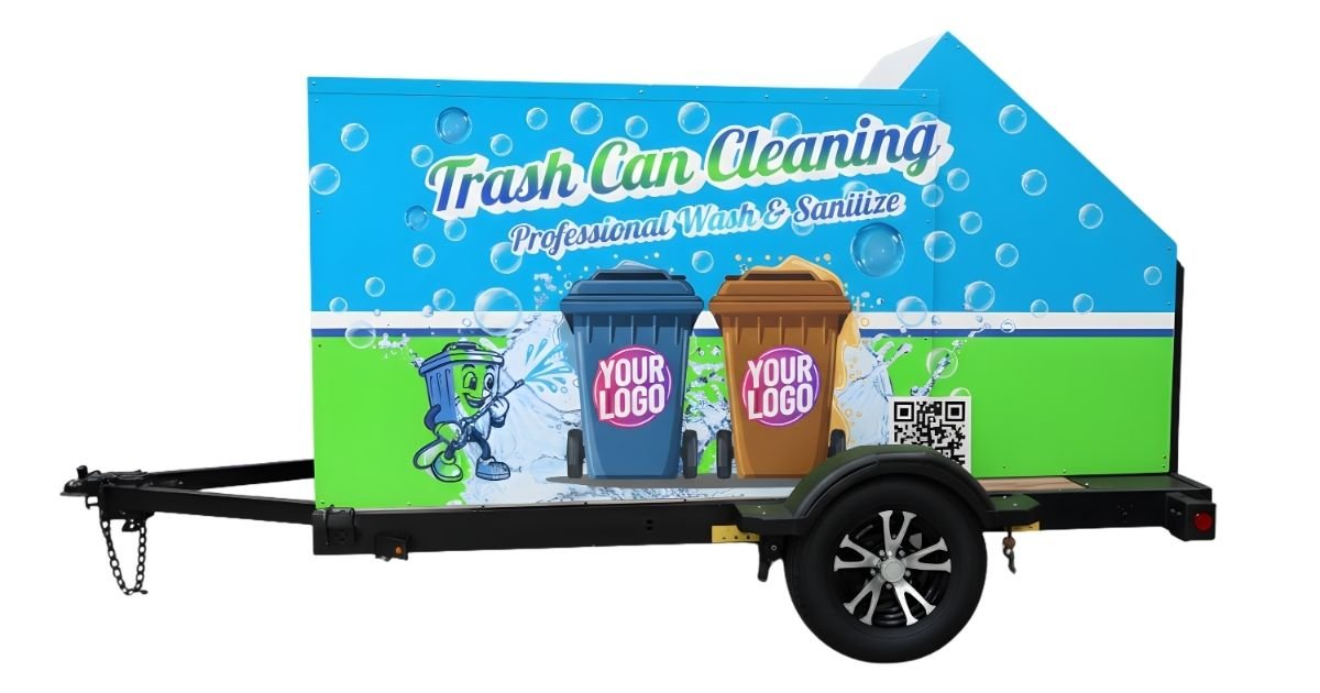 Trash Bin Cleaning Trailer for Sale | How It Works